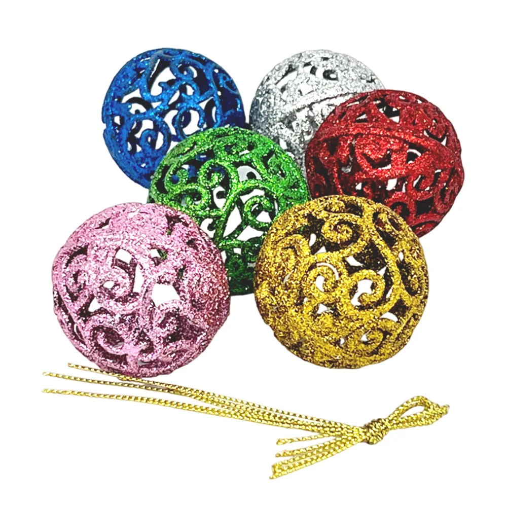 Коледни топки за елха 6бр. 5см. ПВЦ 67688 на ниска цена от кита