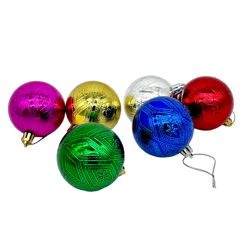 Коледни топки за елха 6бр. 6см. 67854 на ниска цена от китайски